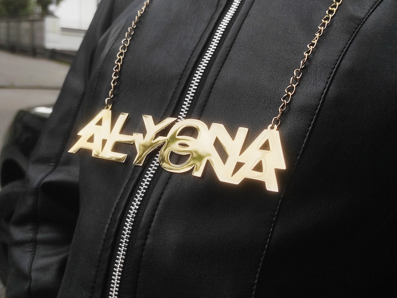 Personalized Large Custom Names Chain Necklace Hip Hop - Etsy