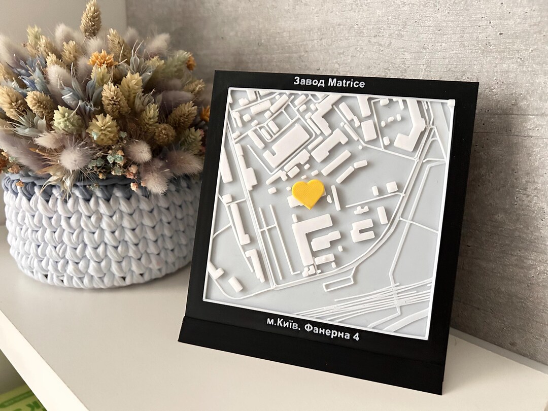 Custom 3D Map Frame With Personalized Coordinates & Metal Plaque, 3D ...