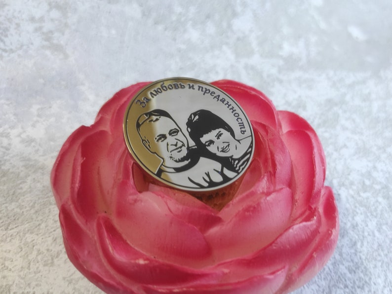 Family Memory Wedding Silver Coin Custom Gift for Husband Wife ...