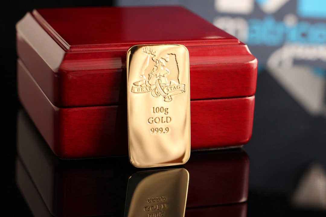 Golden Bar Bullion for Best Friend Gift Yellow Clean Gold Ingot Shot ...