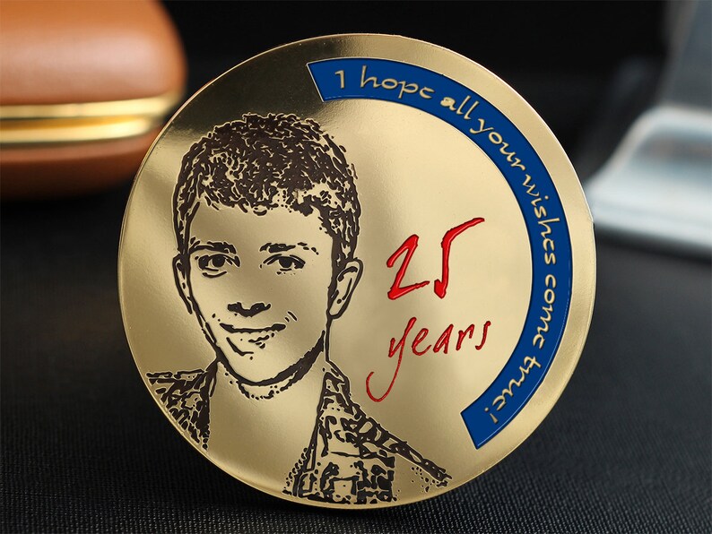 Personalized Portrait Coin Commemorative Silver Coin Custom - Etsy