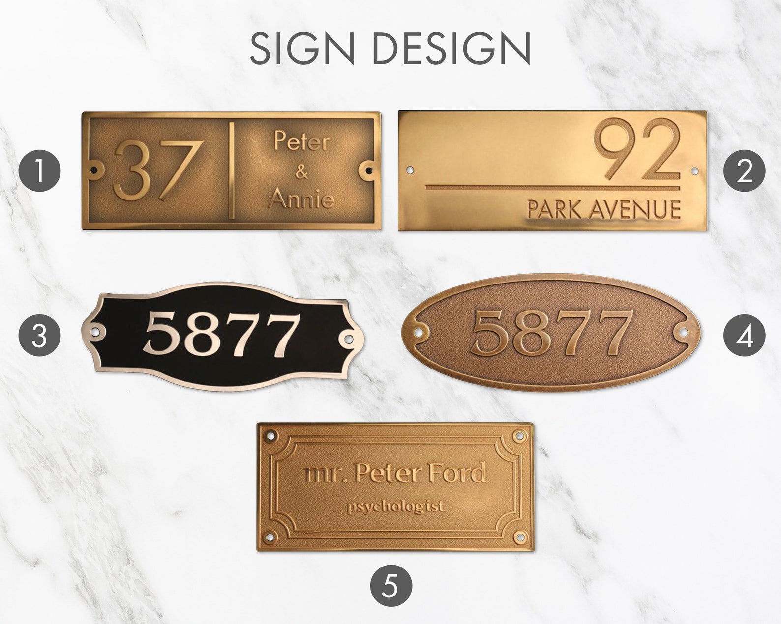 Custom Number Sign Custom Address Sign Front Door Number - Etsy