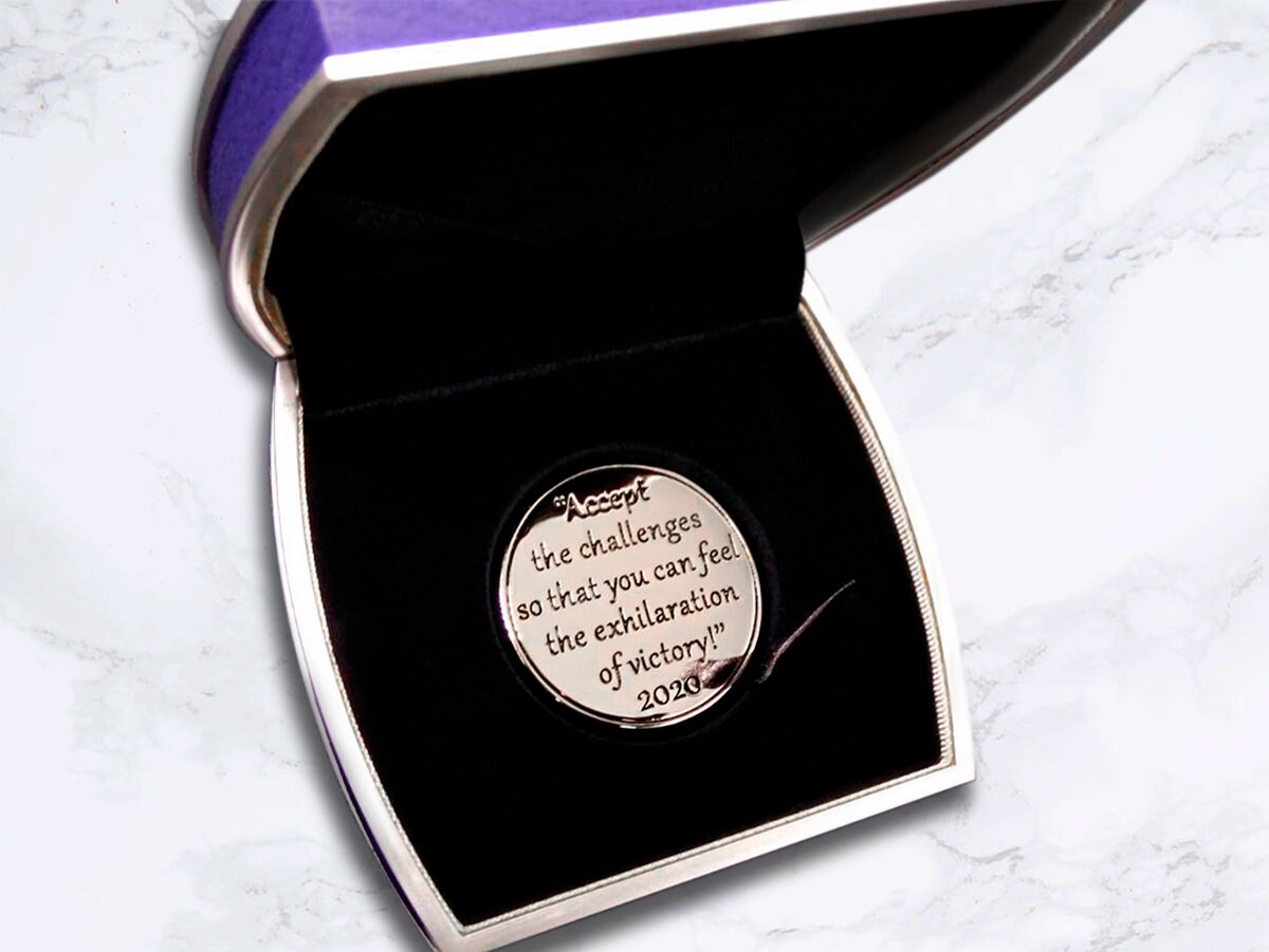 Silver Compass Coin Custom Personalized Man Gift Coin Custom 925 ...