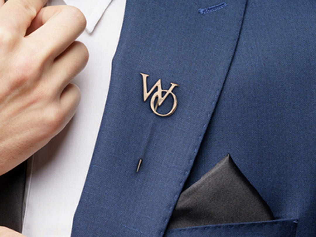Custom Name Lapel Pins, Wedding Lapel Pin for Groom, Initials Tie Pin ...