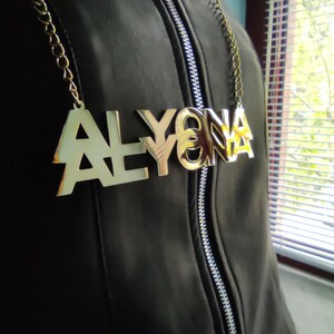 Personalized Large Custom Names Chain Necklace, Hip Hop Personalized ...