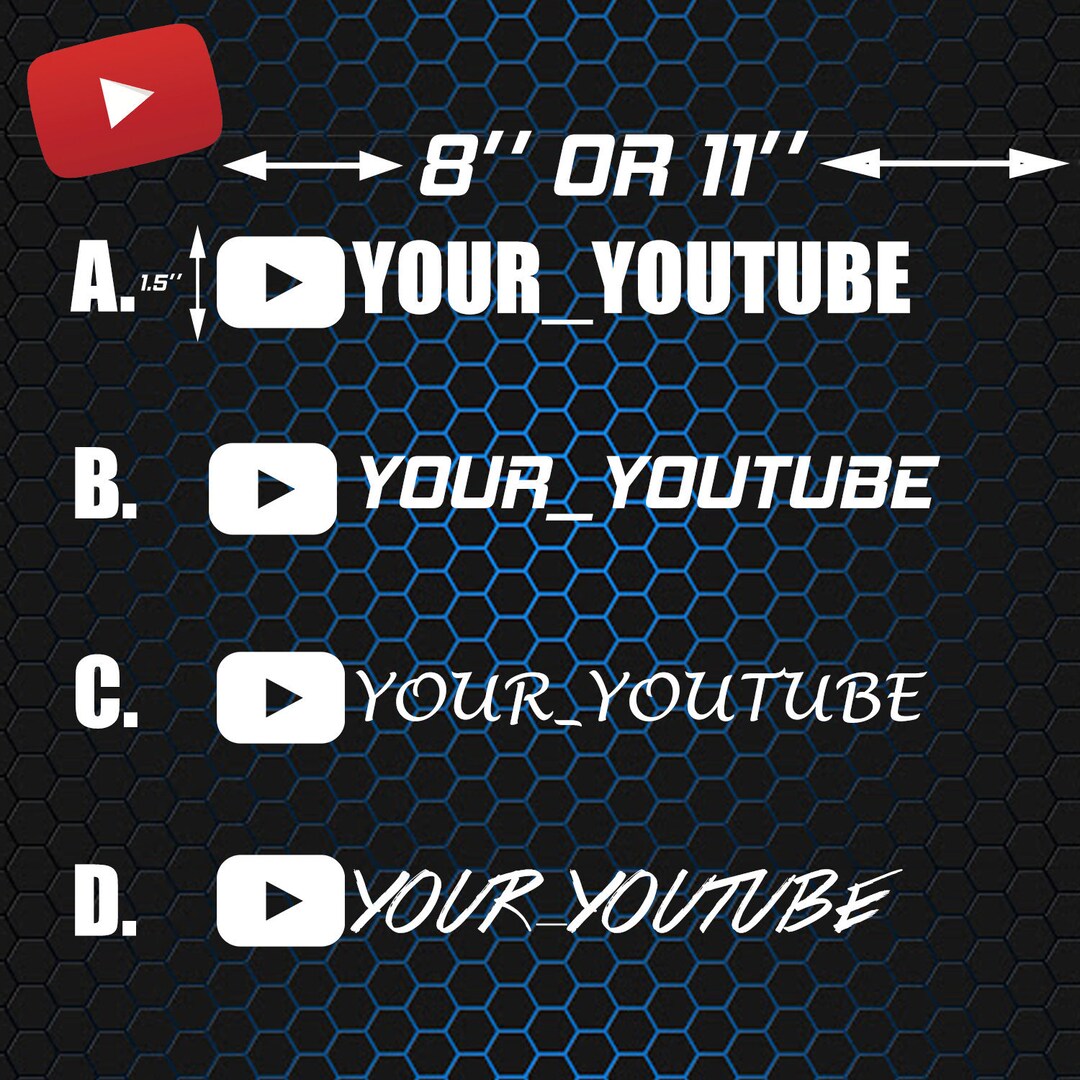Youtube Handle Custom Car Decals - Etsy