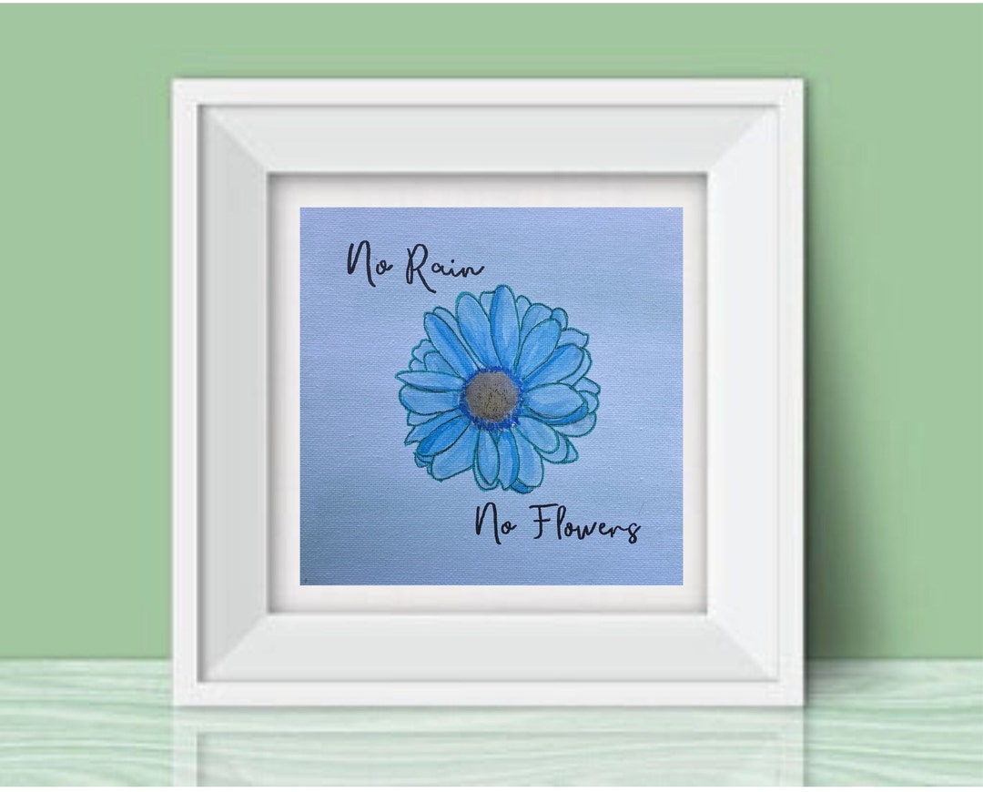 Flower Watercolor Flower Wall Art Floral Painting Minimal Wall Art ...