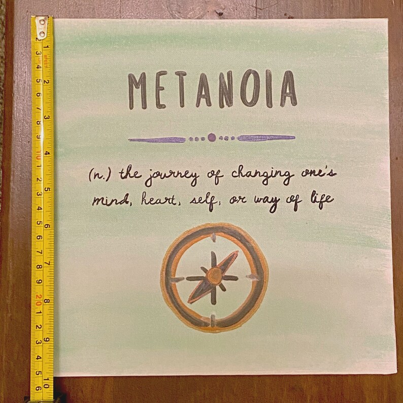 Unique Vocabulary: Metanoia Definition Dictionary Art Hand - Etsy Canada