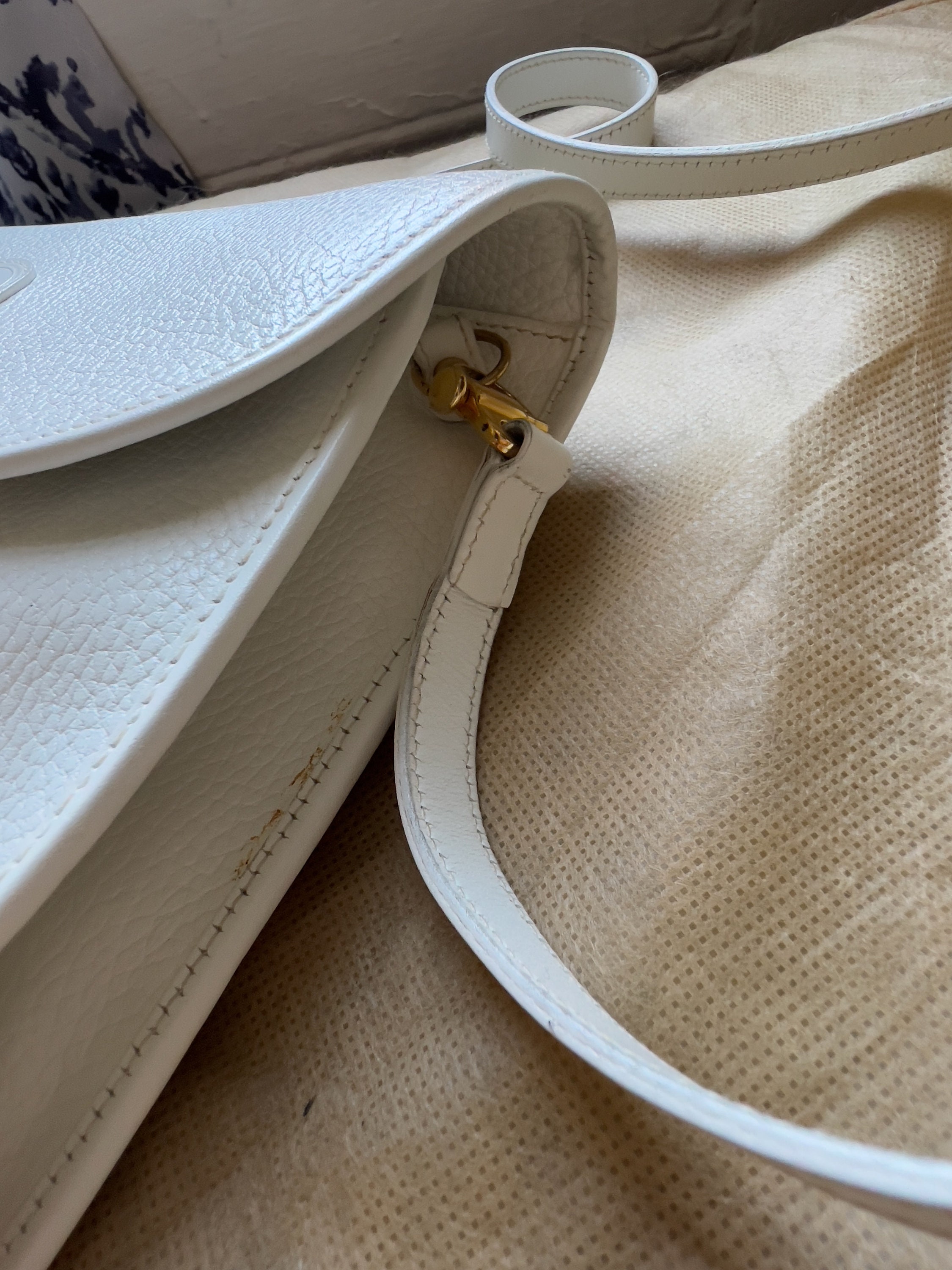 Authentic 80s MARK CROSS Vintage White Pebble Grain Leather Convertible ...