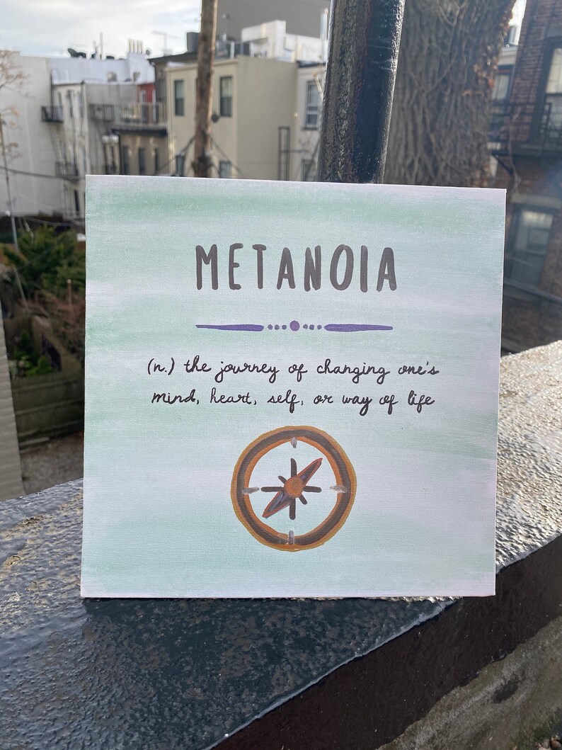 Unique Vocabulary: Metanoia Definition Dictionary Art Hand - Etsy Canada