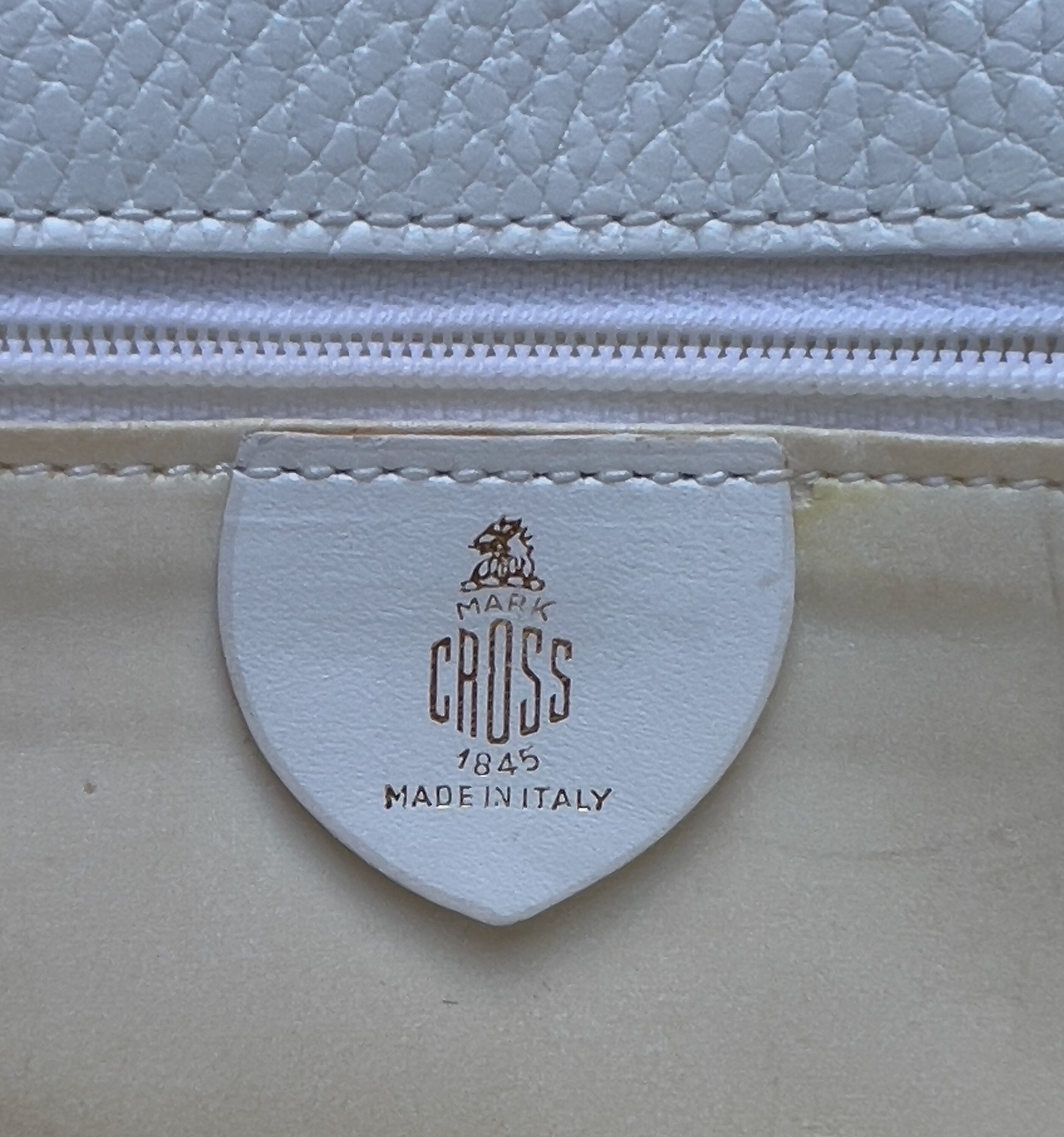 Authentic 80s MARK CROSS Vintage White Pebble Grain Leather Convertible ...