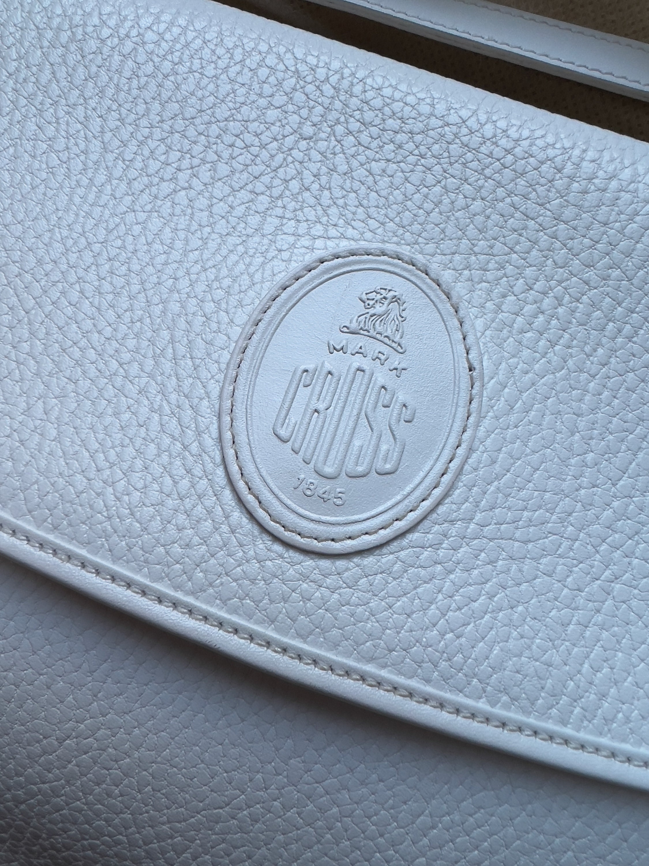 Authentic 80s MARK CROSS Vintage White Pebble Grain Leather - Etsy