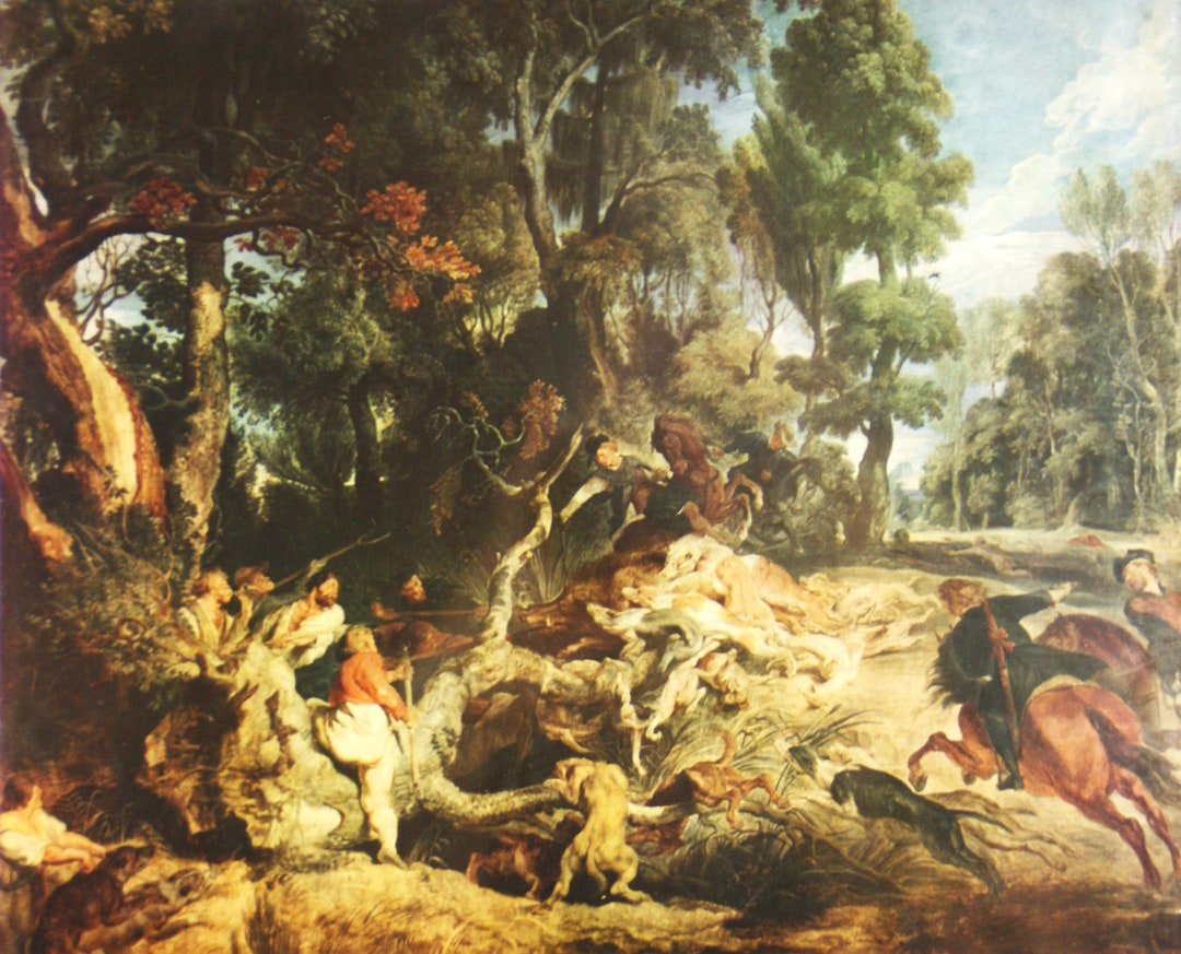 The Wild Boar Hunt by Peter Paul Rubens - Etsy