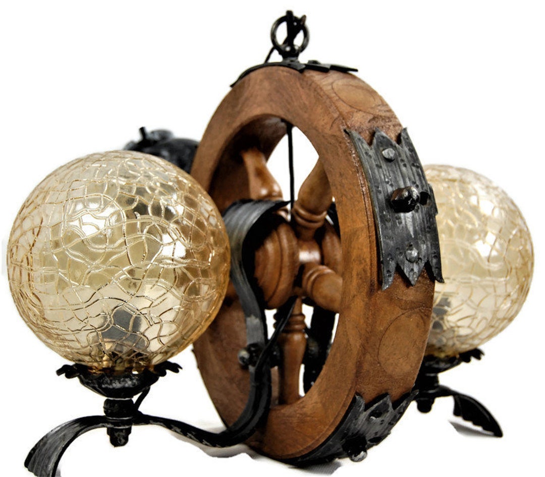 Rustic Ceiling Lamp, Handmade Germany 30s 40s - Etsy