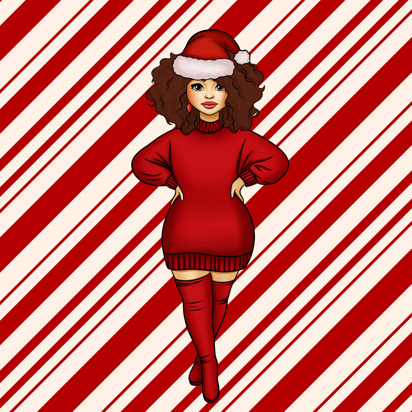 Christmas Svg, Christmas Doll, Woman Svg, Woman Clipart, Christmas ...