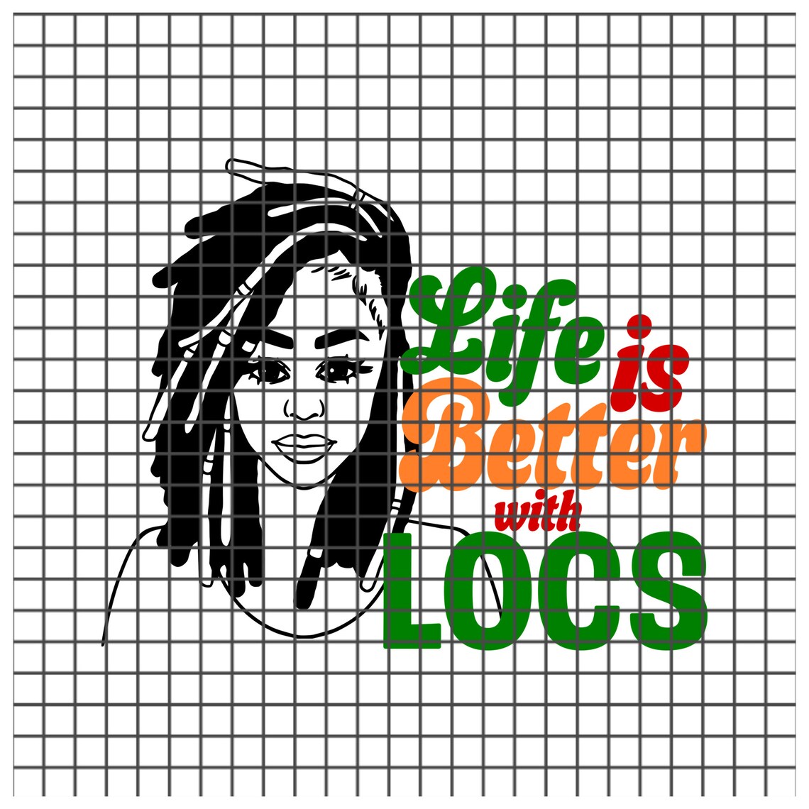 Life is Better With Locs Svg, Black Women With Locs Svg, Black in ...