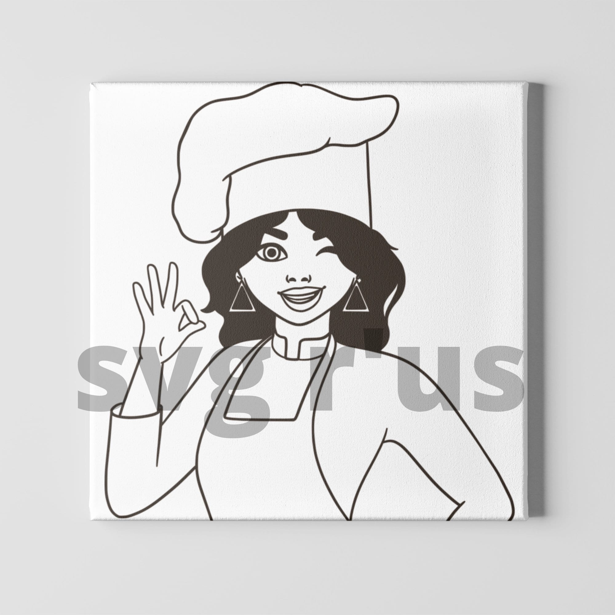 Chef Outline Svg, Black Woman Chef Svg, Black Woman Svg, Black Women ...