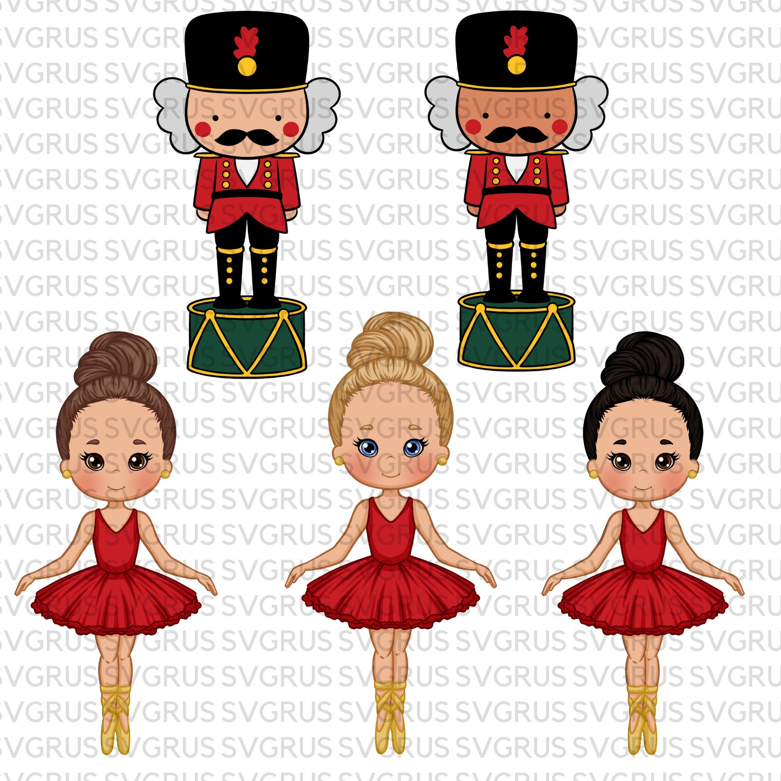 PNG ONLY Christmas Nutcracker Clip Art Ballet Clipart | Etsy
