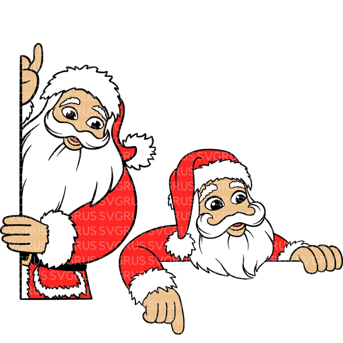 Santa Svg Santa Claus Svg Santa Clipart Christmas Svg - Etsy