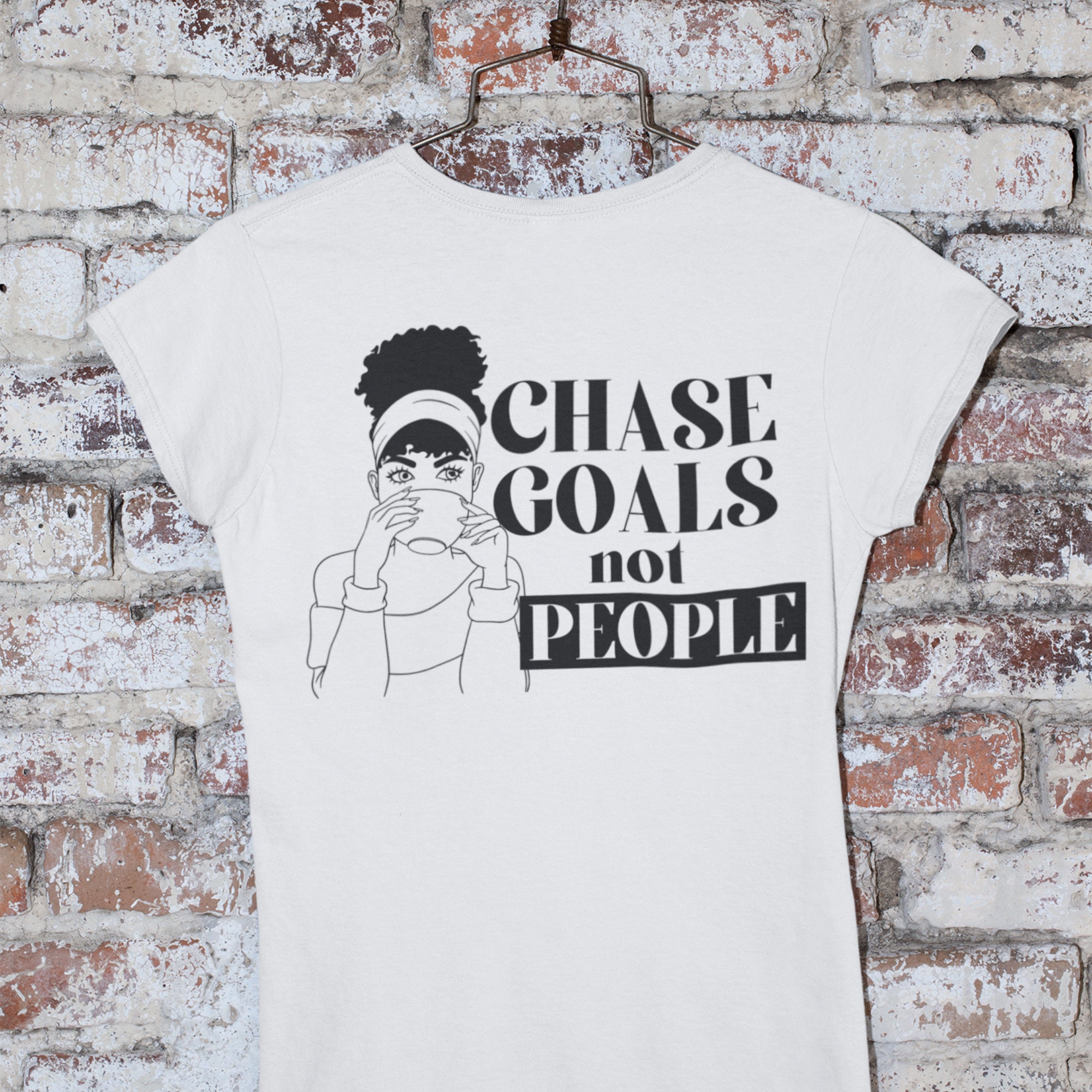 Chase Goals not People Outline svg Black woman with mug svg | Etsy