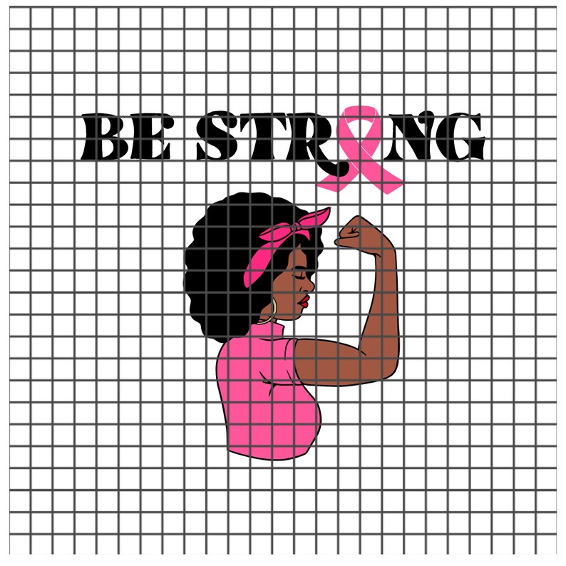 Breast Cancer Svg Strong Black Women Svg Strong Woman Svg - Etsy