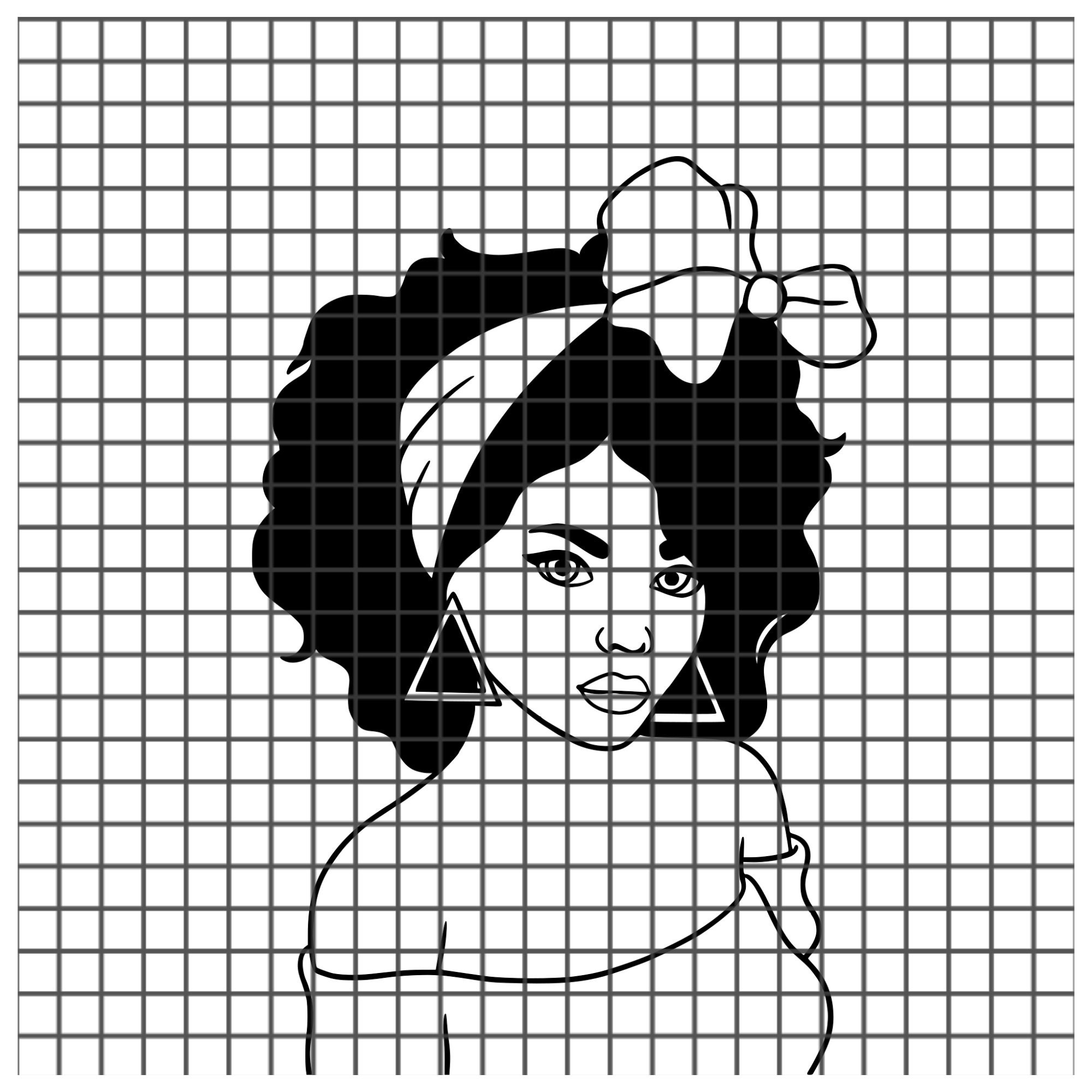 Women Outline Svg Black Woman SVG Afro Doll Svg Afro Woman - Etsy