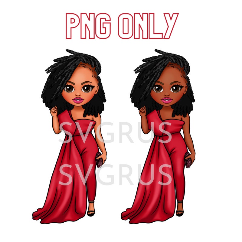 Black Woman With Locs Png - Etsy