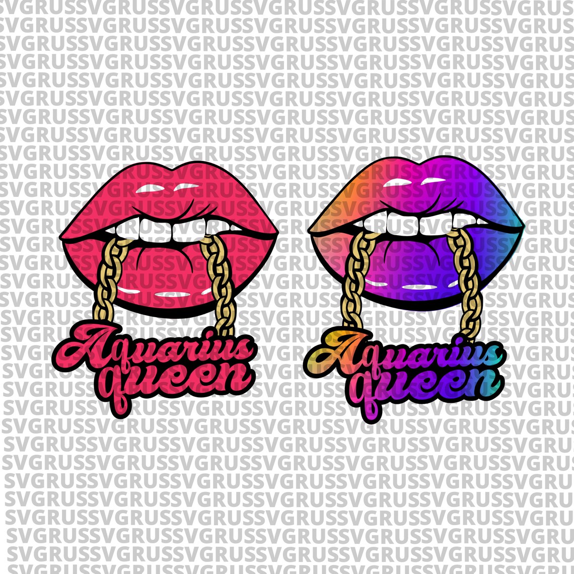 Aquarius Queen Zodiac Lips SVG, Birthday Svg, Birthday Girl Svg, Zodiac ...