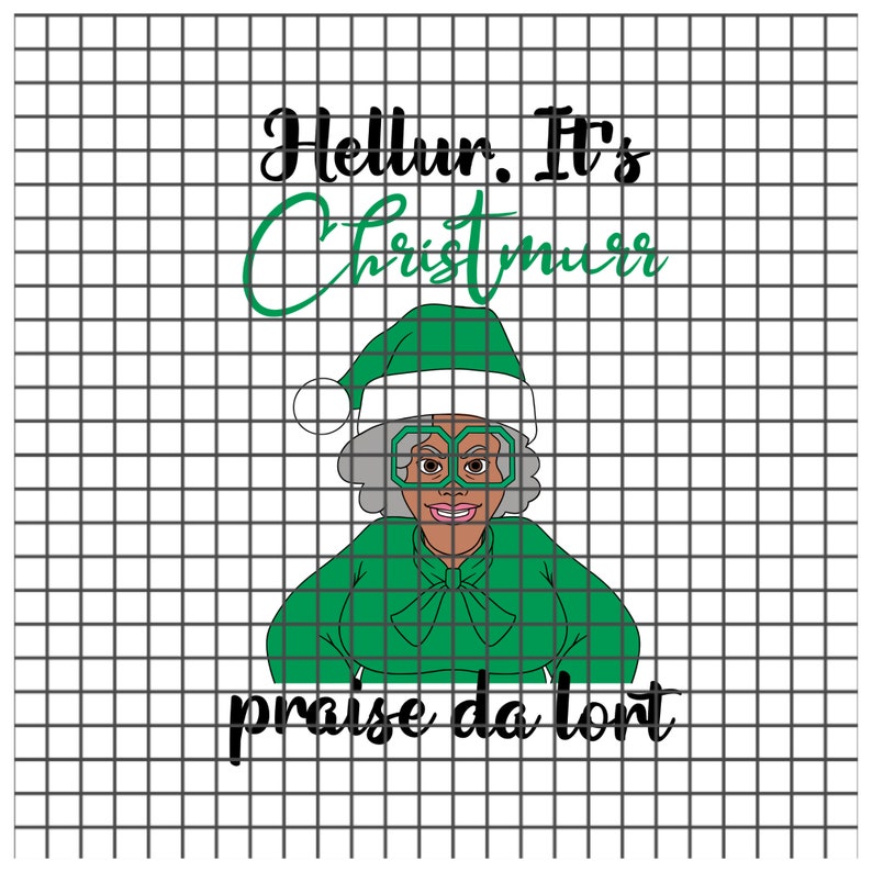 Madea Christmas Svg, Madea in Green, Christmas Svg, Holiday Svg, Merry ...
