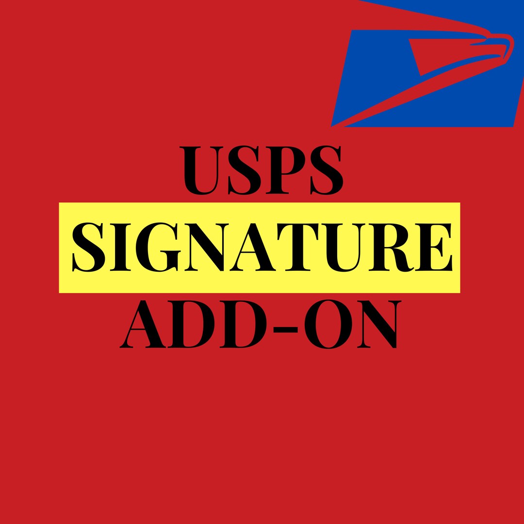 USPS Signature Add-on - Etsy