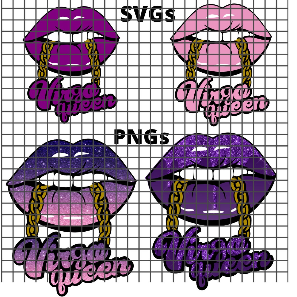 Virgo Queen Zodiac Lips SVG, Birthday Svg, Birthday Girl Svg, Zodiac ...