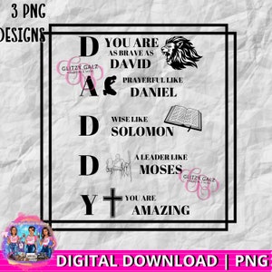 3 PNG Designsdaddy You Are as Brave as David Prayerful Like - Etsy