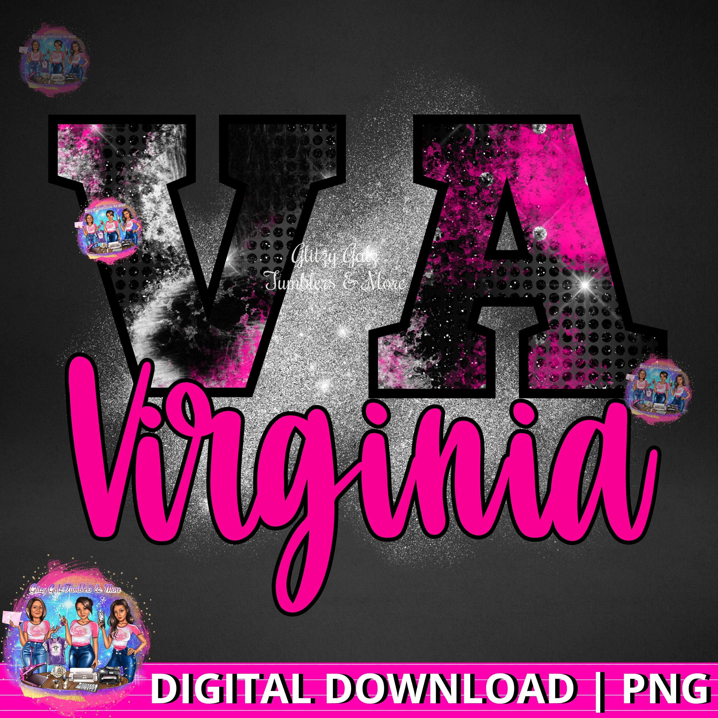 Virginia PNG VIRGINIA State Instant Download Hot Pink - Etsy