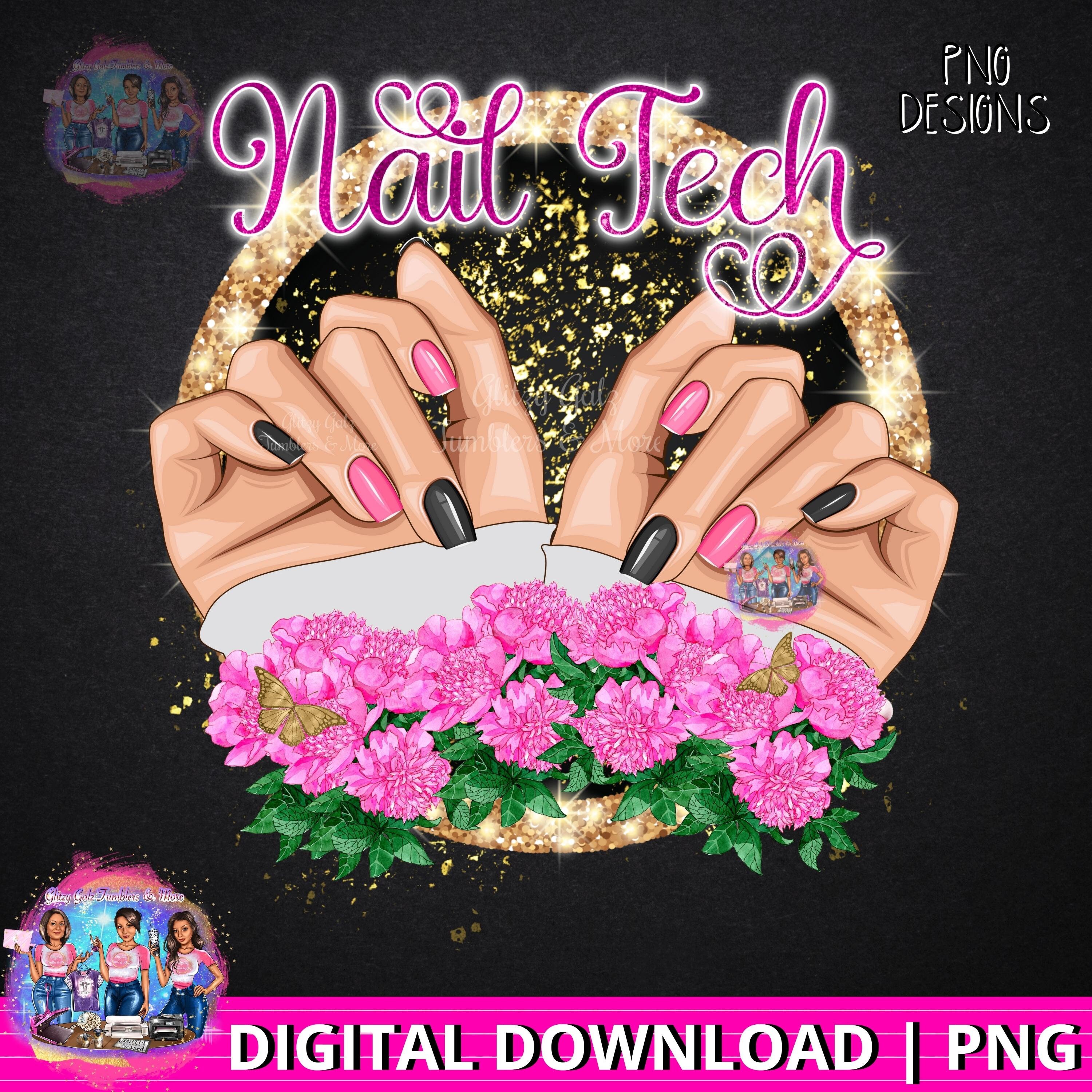 Nail Tech PNG Downloadnail Art Nail Design Nail Palette - Etsy