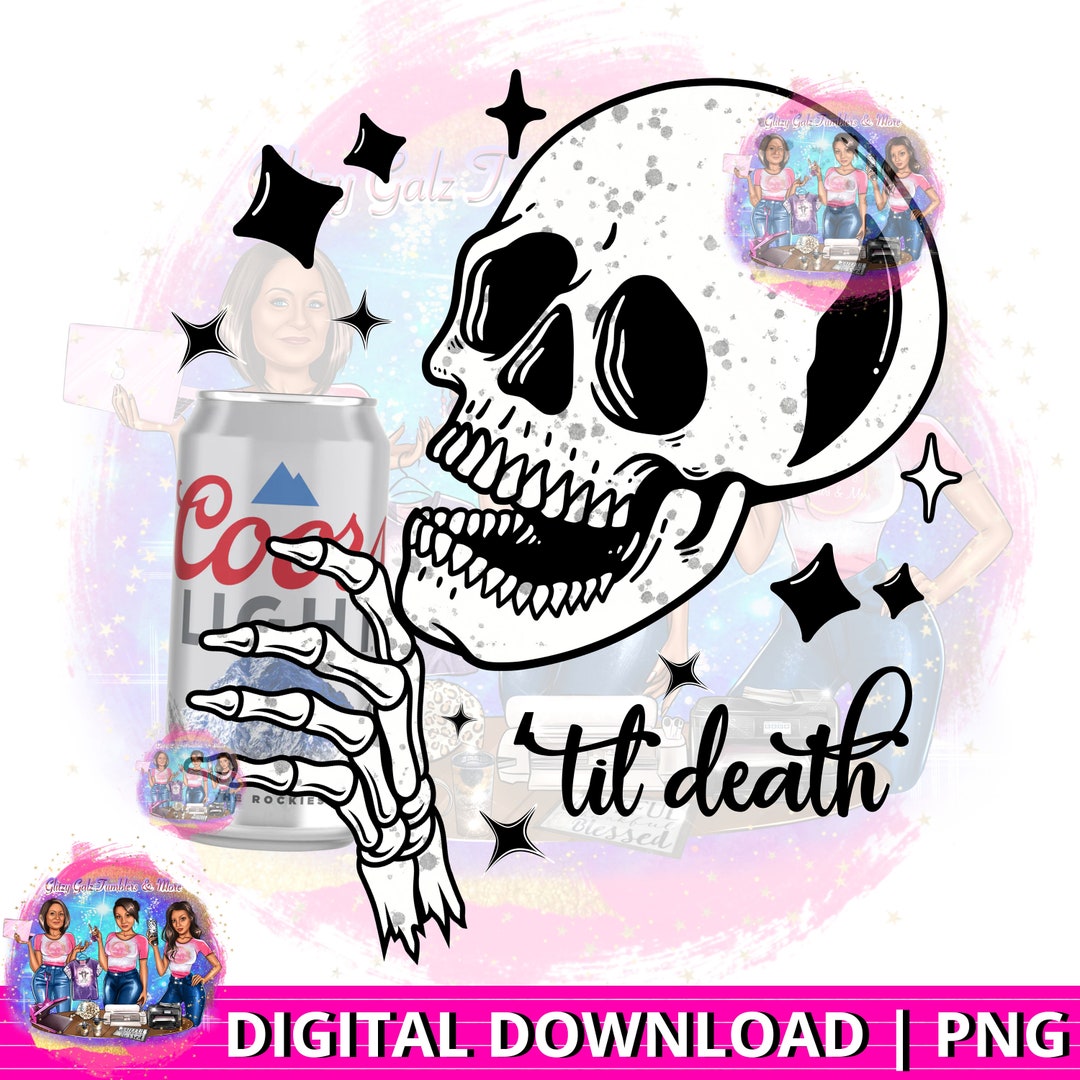 Skull Design Til Death Beer Digital Design 2 PNG Designs - Etsy
