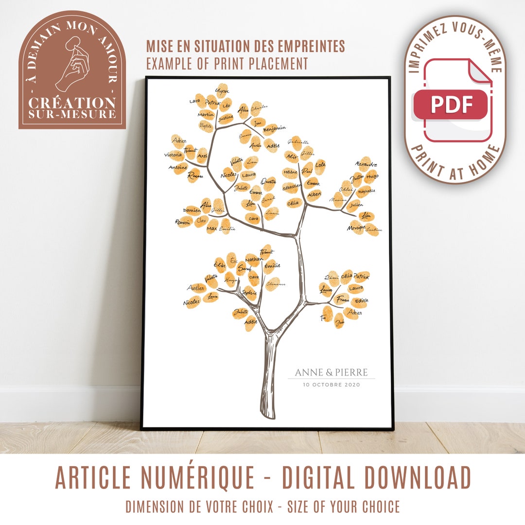 Tree With Footprints Tree Branch Guest Book Customizable Wedding ...