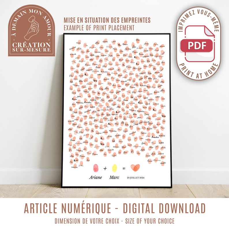Footprint Tree Bride and Groom's Footprints Guest Book Customizable ...