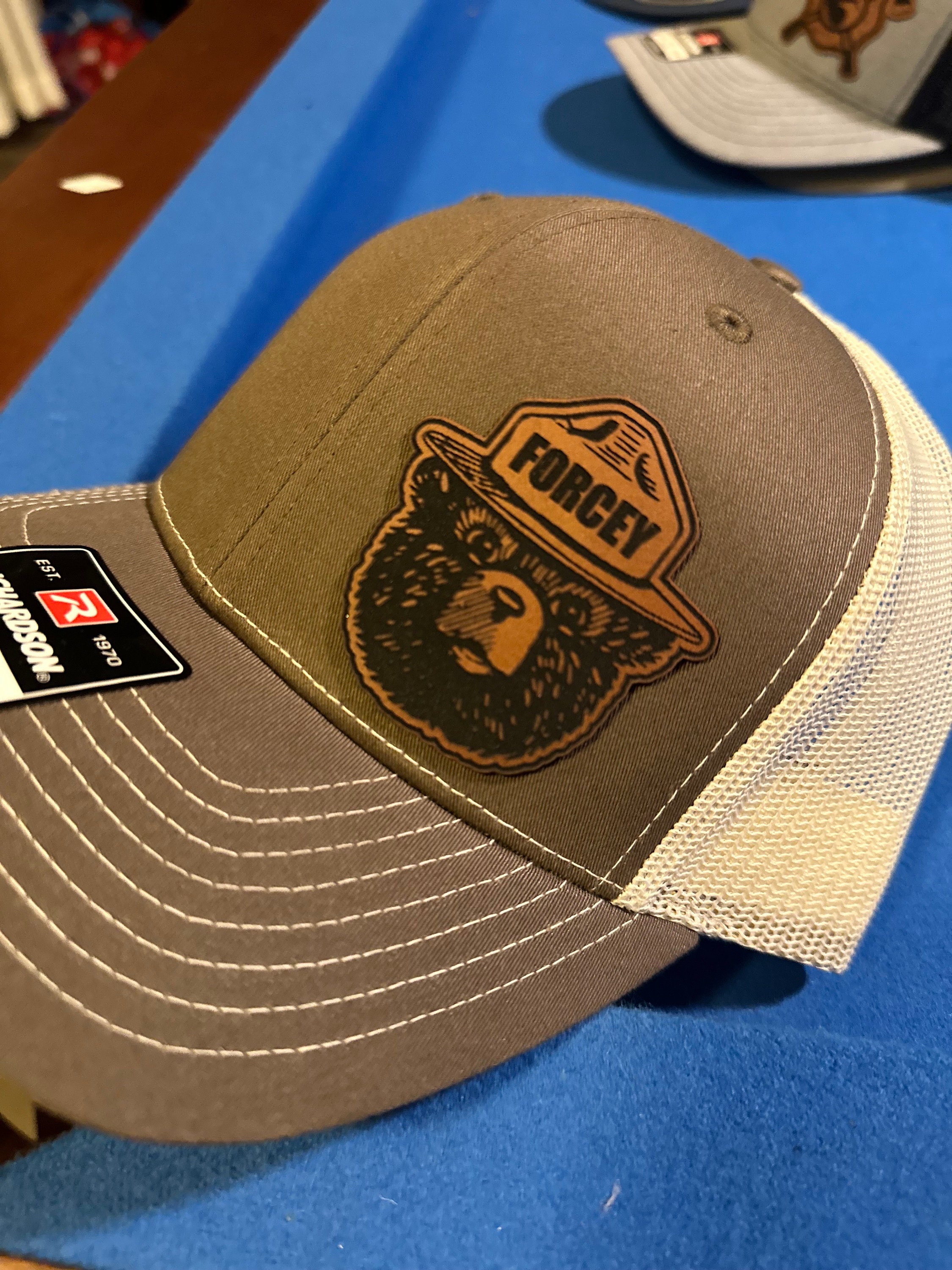 Forcey the Bear Richardson 112 Leather Patch Hat - Etsy