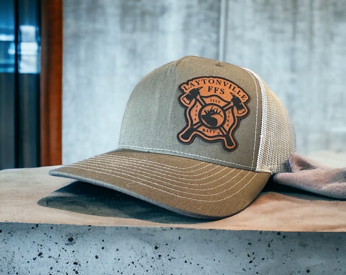 Custom Station Logo Richardson 112 Leather Patch Hat - Etsy