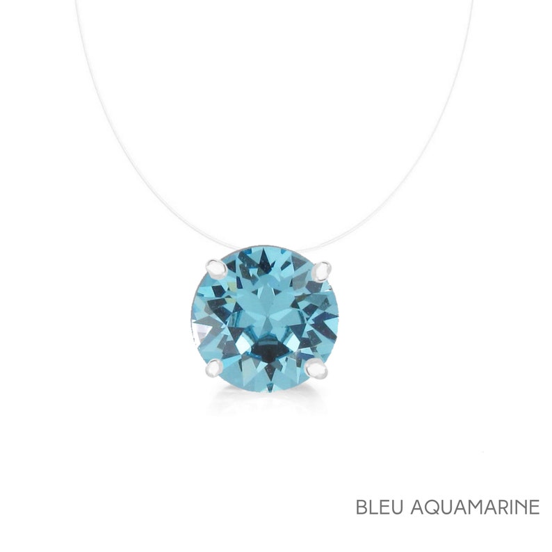 Collier Invisible Petit Pendentif Solitaire 4 Griffes En - Etsy