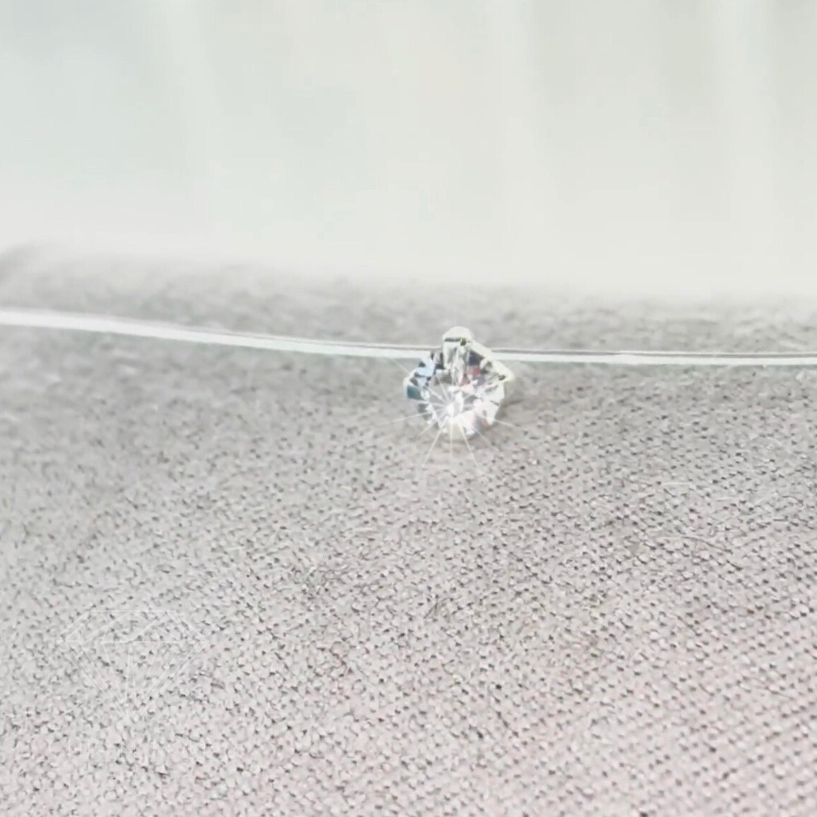 Invisible Necklace - Mini Swarovski® Elements Crystal 4mm Solitaire ...
