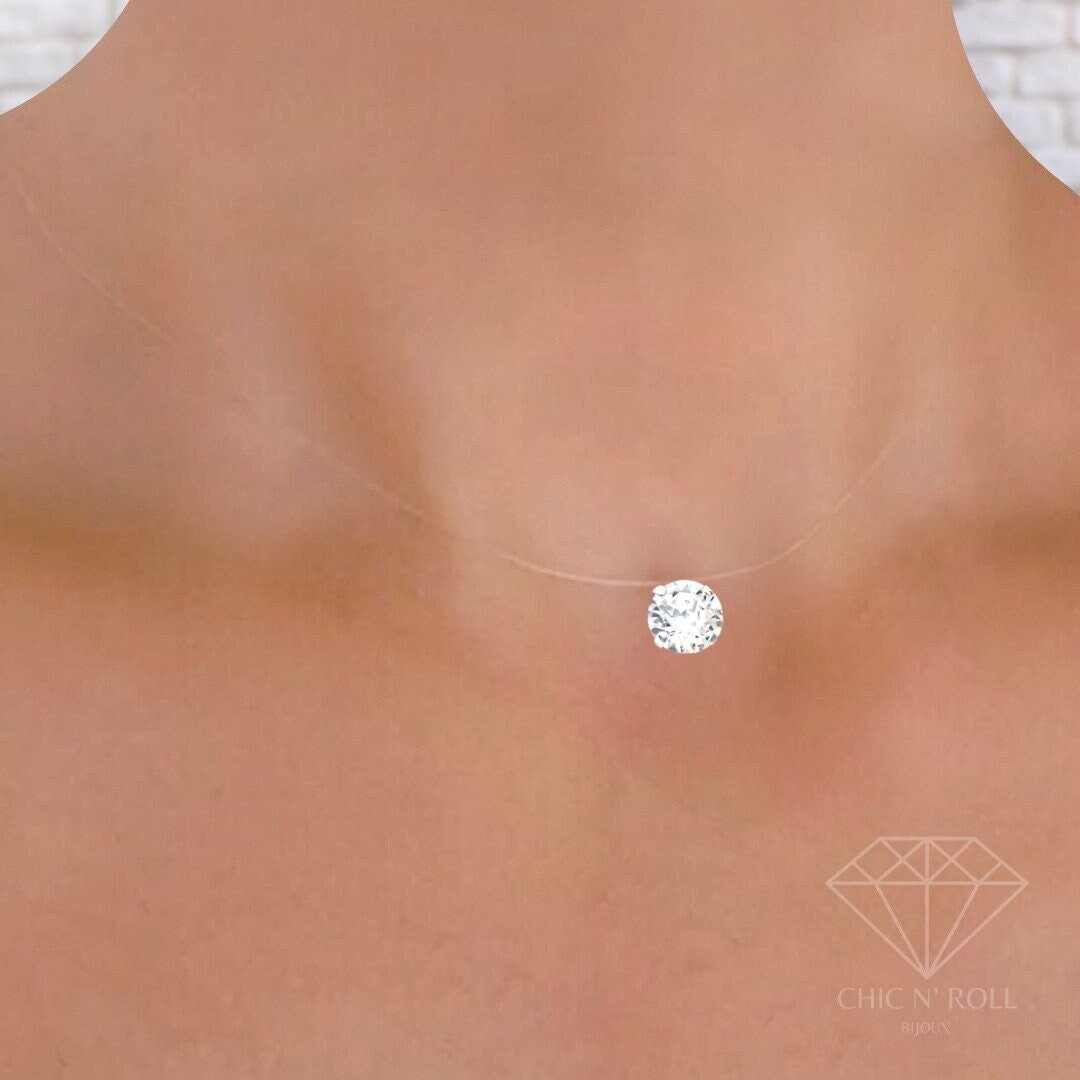 Transparent Necklace Swarovski® Elements Crystal Pendant Hanging ...