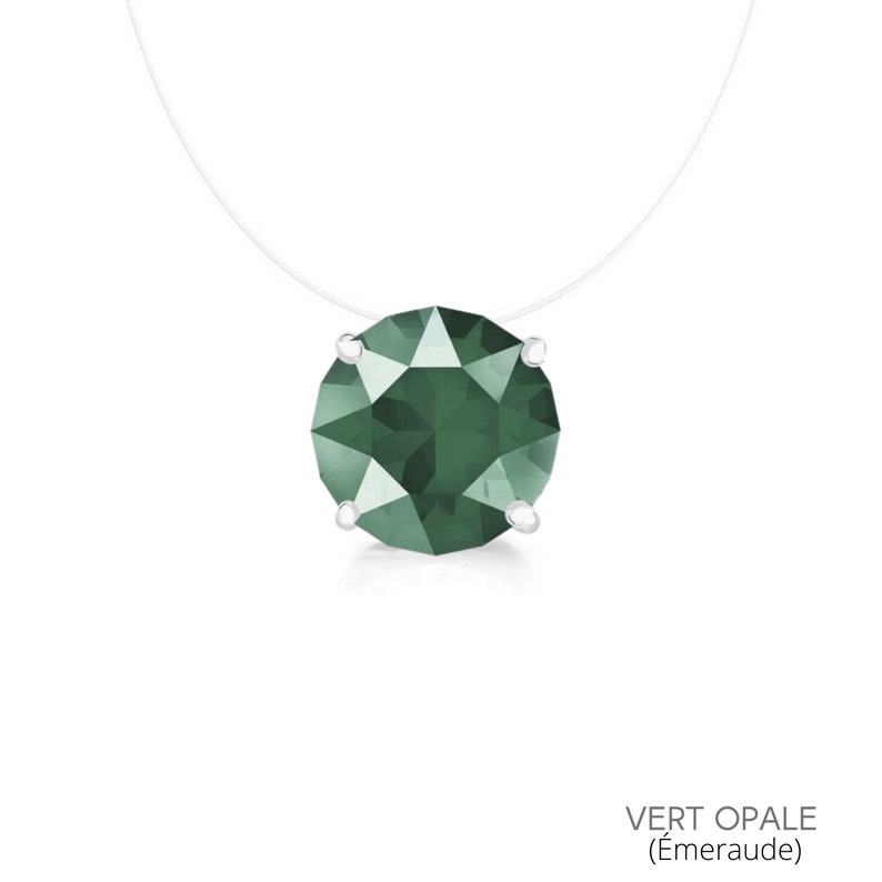 Collier Invisible Petit Pendentif Solitaire 4 Griffes En - Etsy