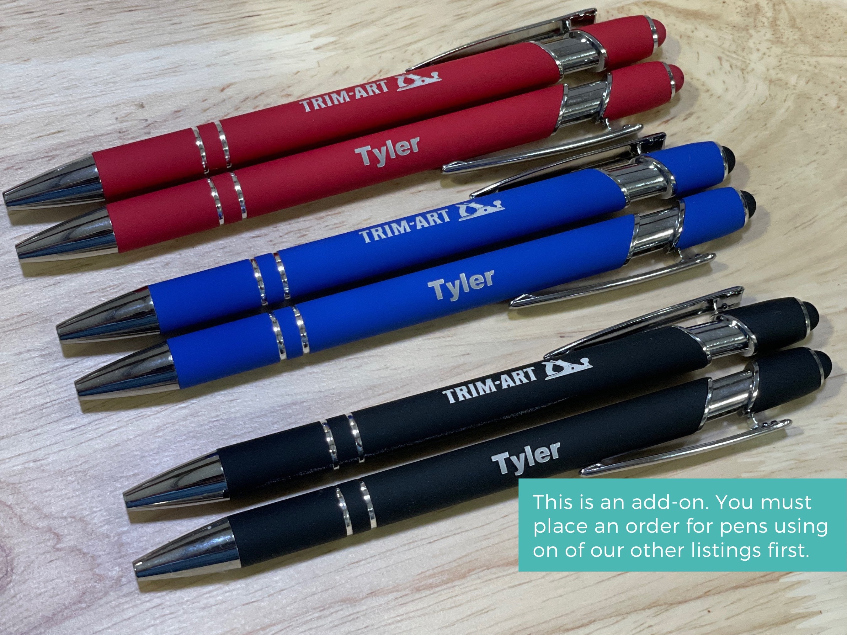 Individual Names on Pen or Second Side Engraving - Etsy