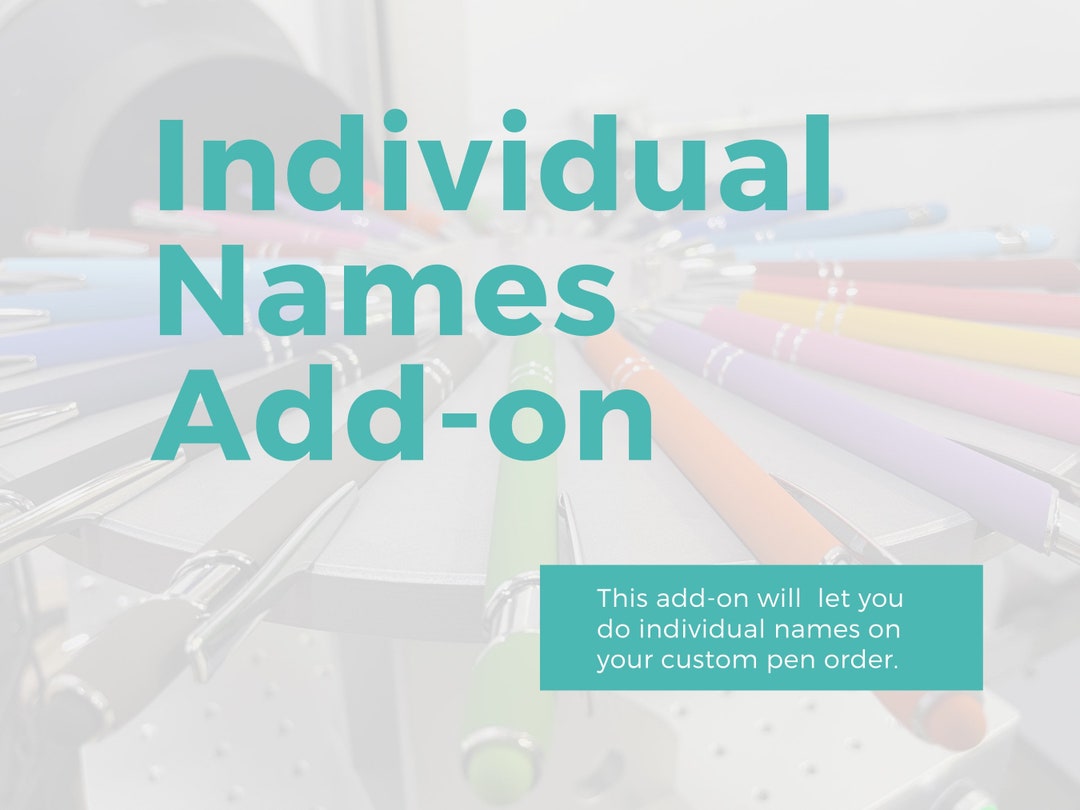 Individual Names on Pen or Second Side Engraving - Etsy