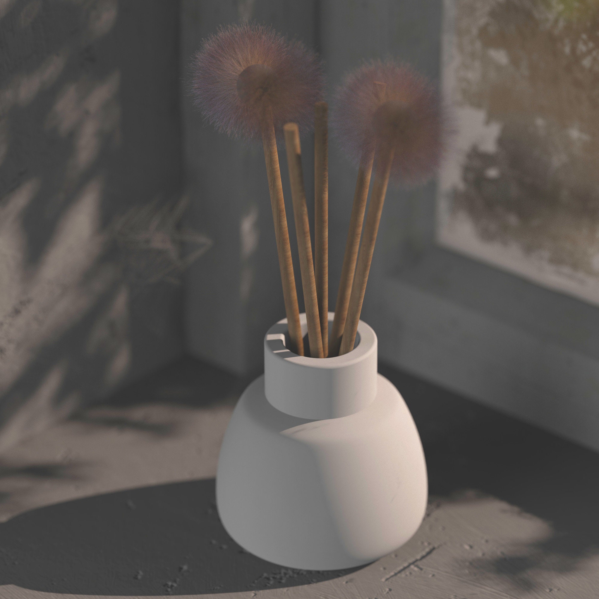 Chubby Fragrance Reed Sticks Jar Concrete Mold,diffusers Bottle ...