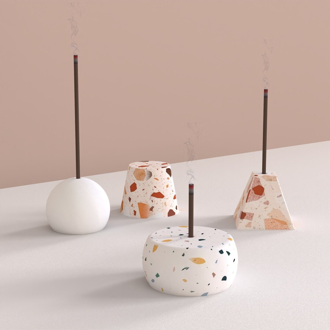 Concrete Incense Holder Molds Cement Silicone Mold Plaster Holder ...