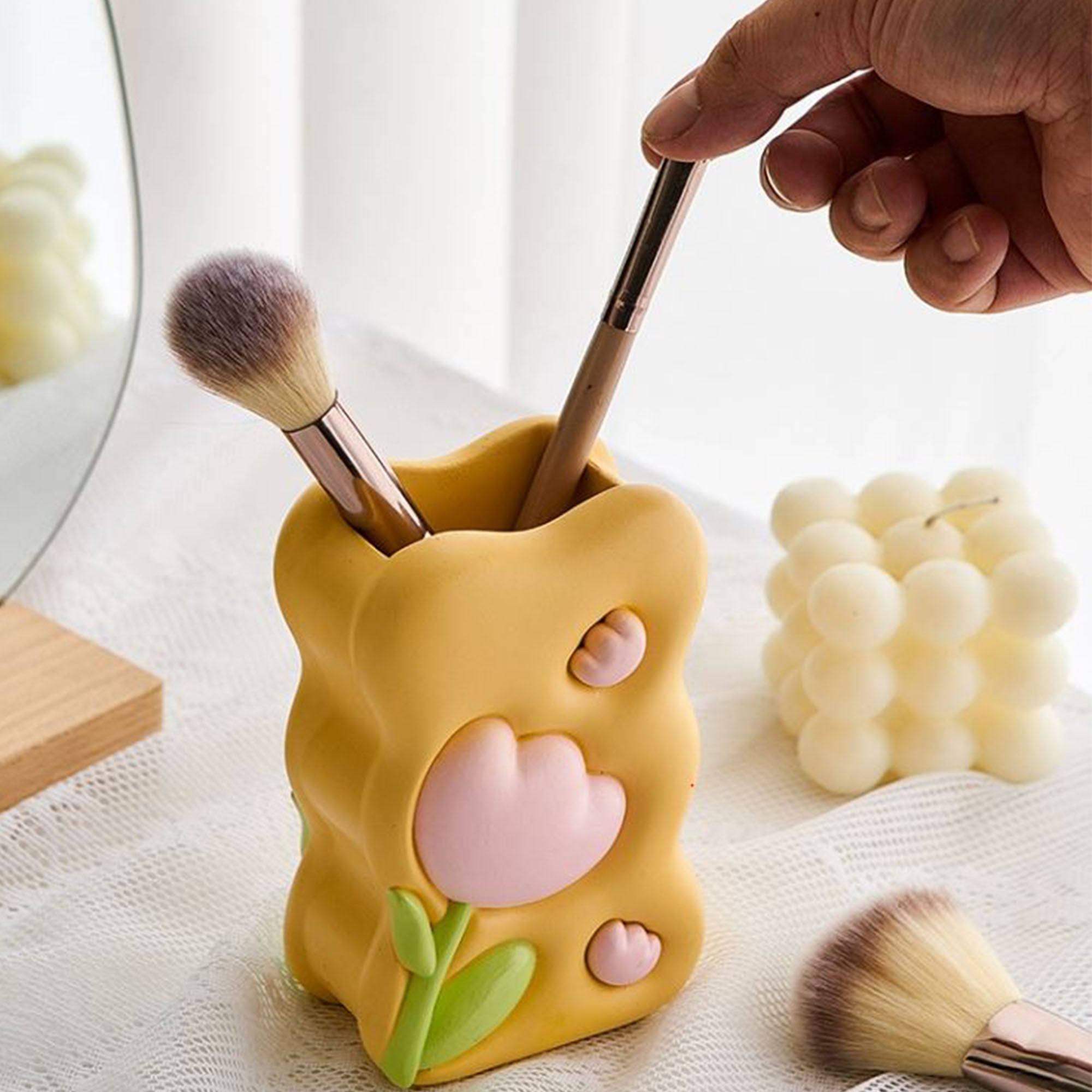 Cement Concrete Molds Silicone Flower Pot Molds Garden Pot Molds Desk ...