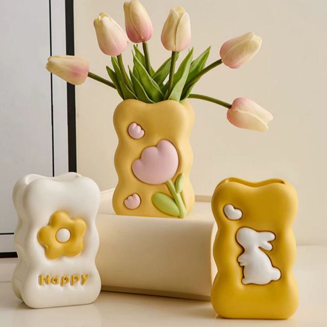 Cement Concrete Molds Silicone Flower Pot Molds Garden Pot Molds Desk ...