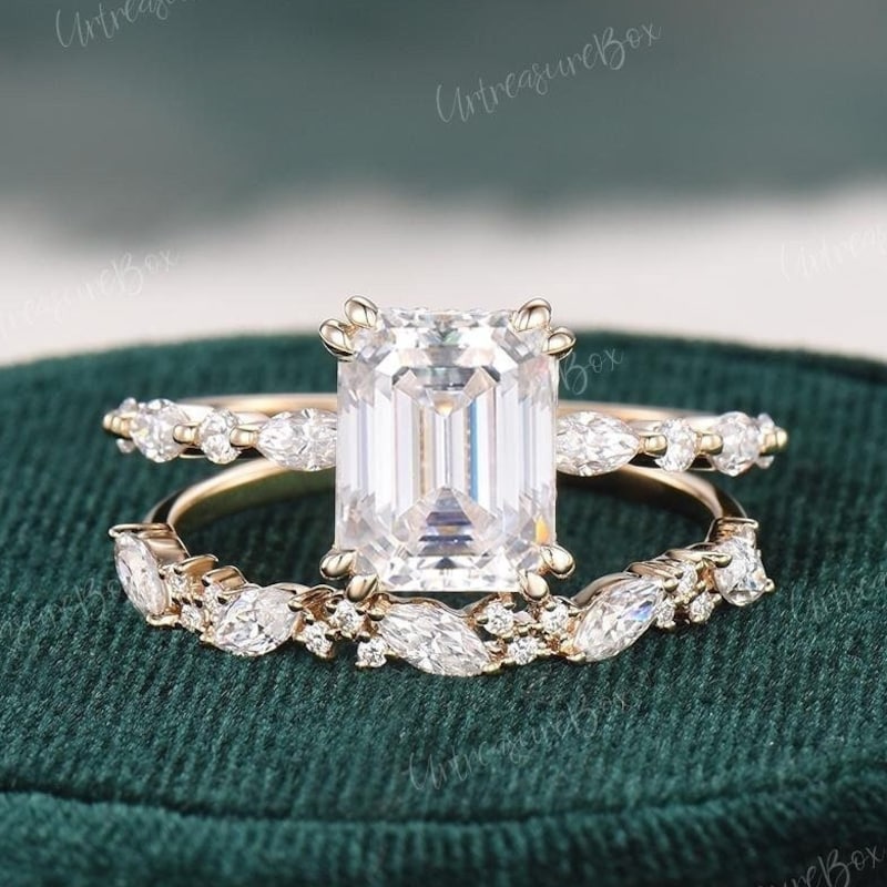 Emerald Cut Marquise Band - Etsy
